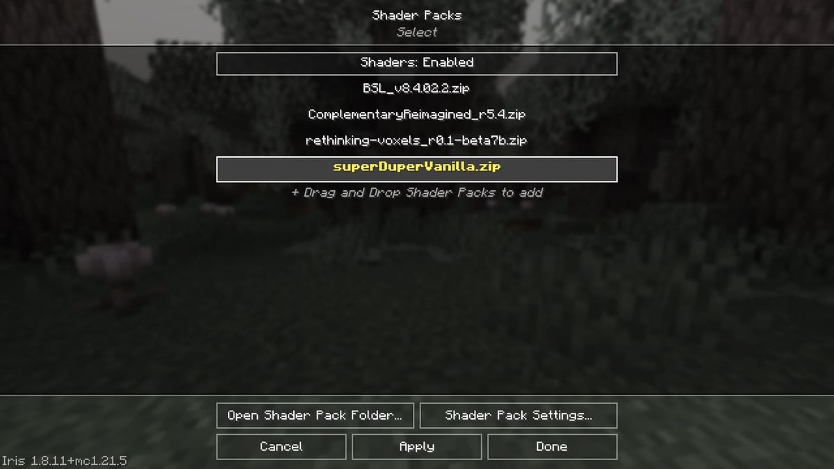 How to get and use Minecraft Super Duper Vanilla shaders