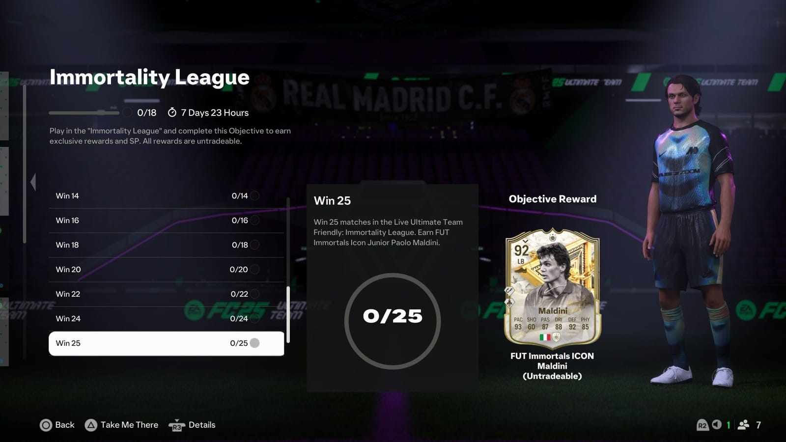 EA FC 25 Immortality League objective: All challenges and rewards