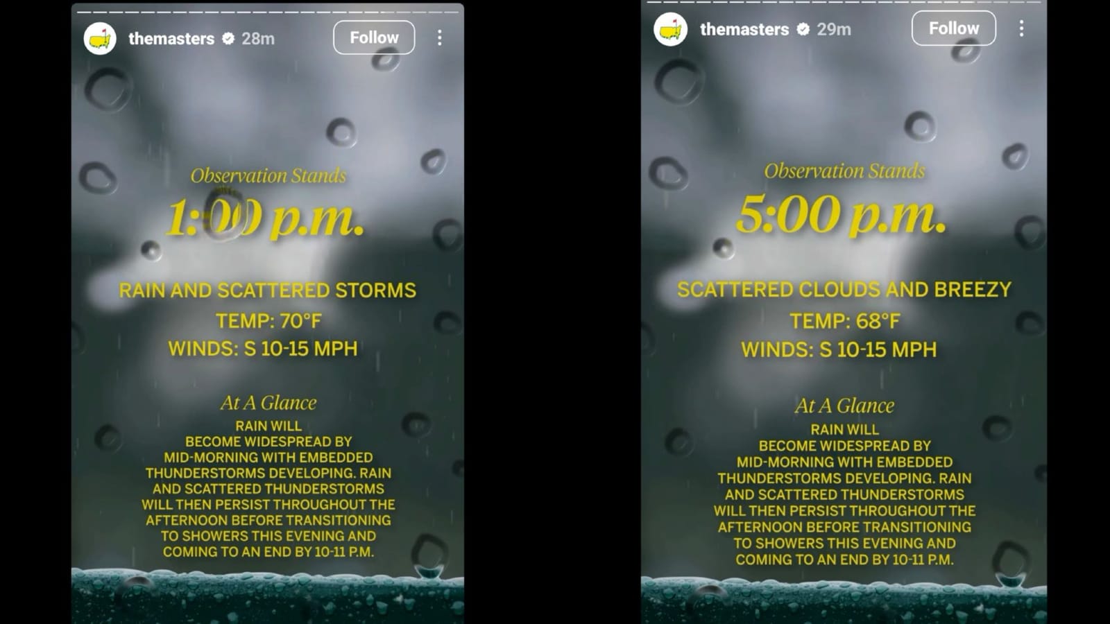 Practice round at The Masters suspended due to unwanted factor