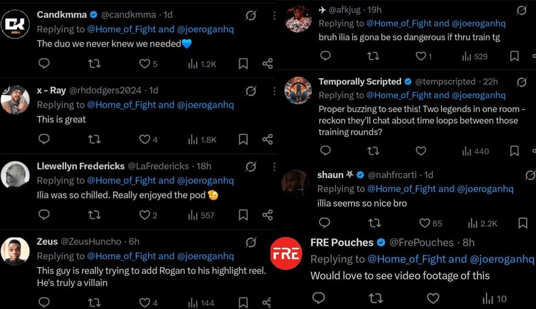 Joe Rogan and Ilia Topuria agreeing to train together someday sends ...