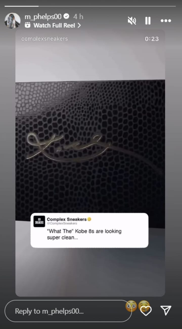 Michael Phelps reacts to NBA legend Kobe Bryant's latest customised ...