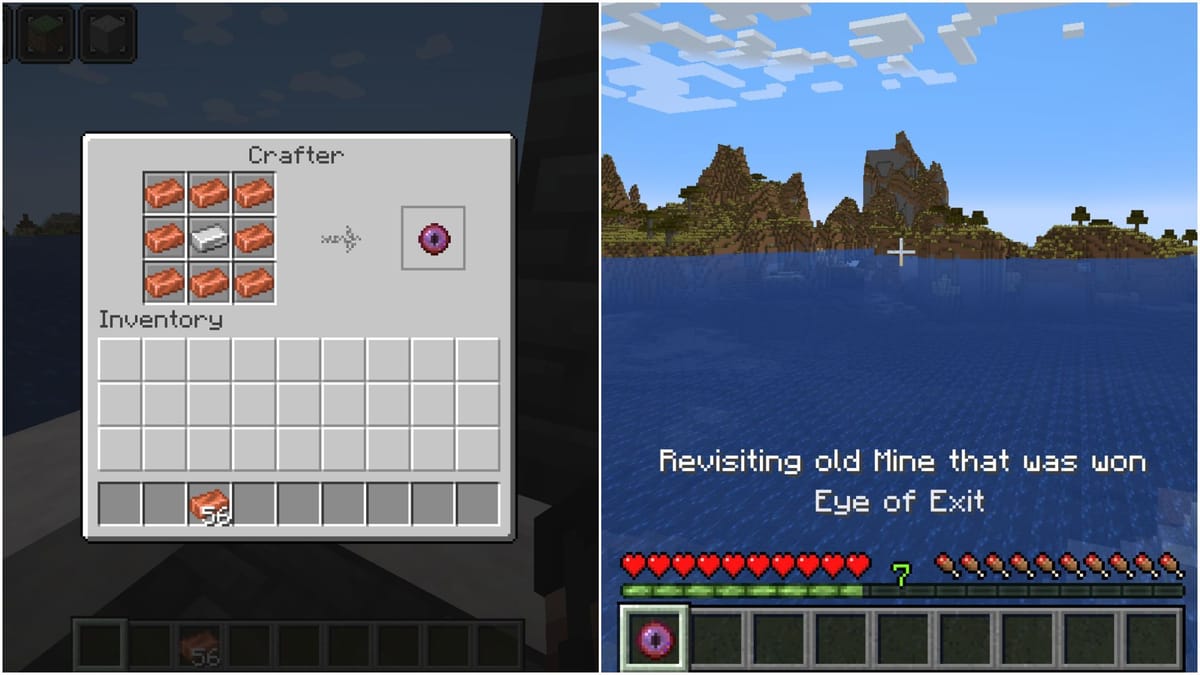 What is eye of exit in Minecraft April Fools 2025 update?