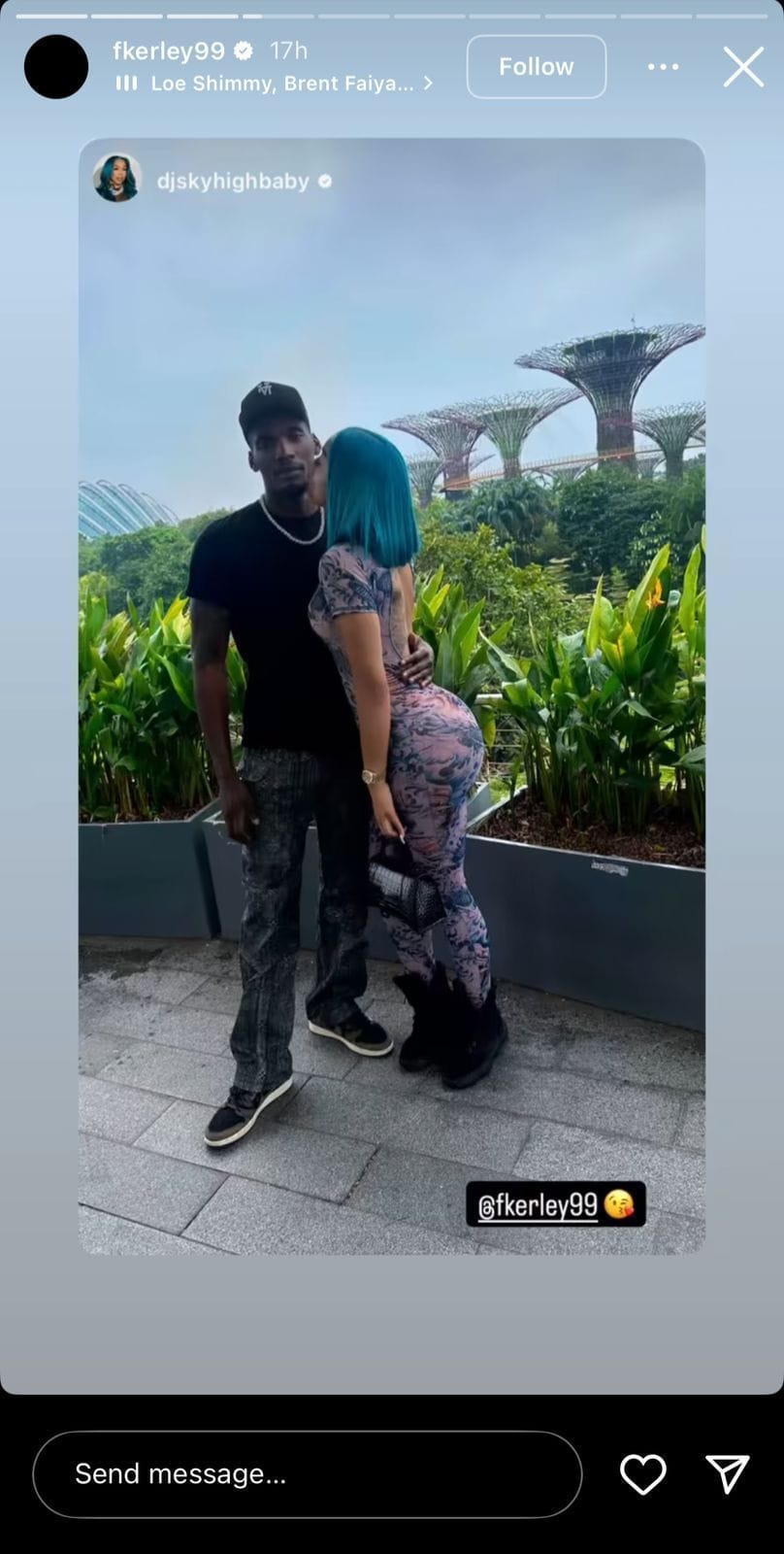 Olympic medalist Fred Kerley makes rare appearance with girlfriend DJ Sky High Baby