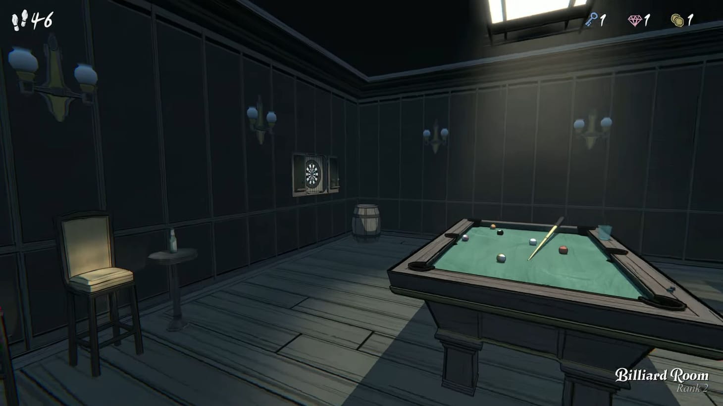 How to solve billiard room dartboard puzzle in Blue Prince