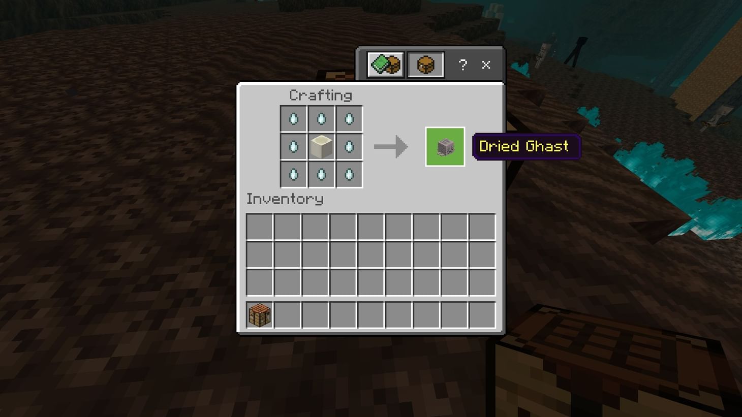 How easy is it to get or craft dried ghast in Minecraft?
