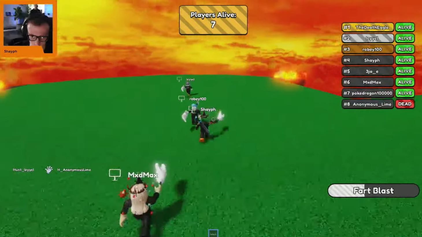 How did Shayph stage a comeback in Roblox The Hunt: Mega Final?