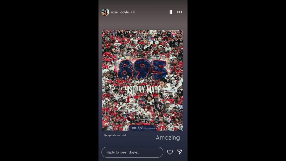 Brenton Doyle's wife Rose shares 1-word message to Alexander Ovechkin's ...