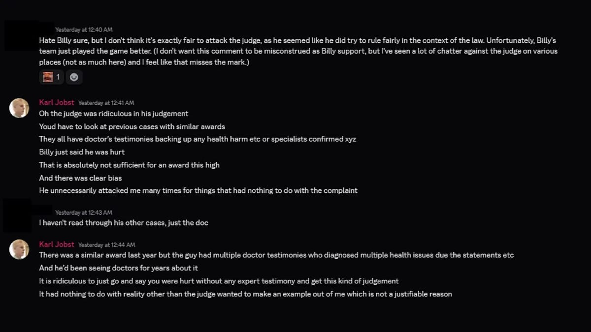 "Judge was ridiculous in his judgement": Karl Jobst claims there was a ...