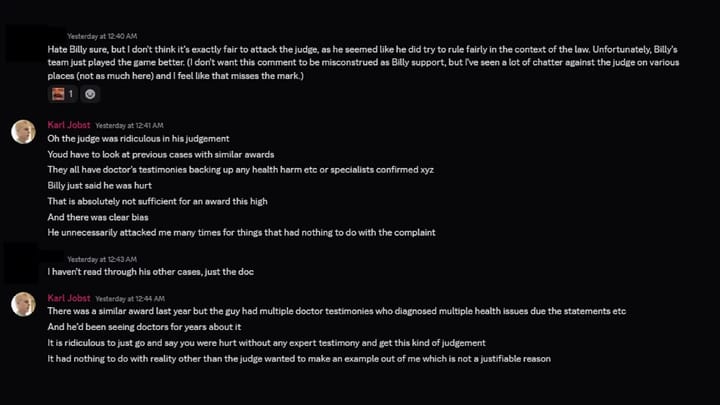 "Judge was ridiculous in his judgement": Karl Jobst claims there was a ...