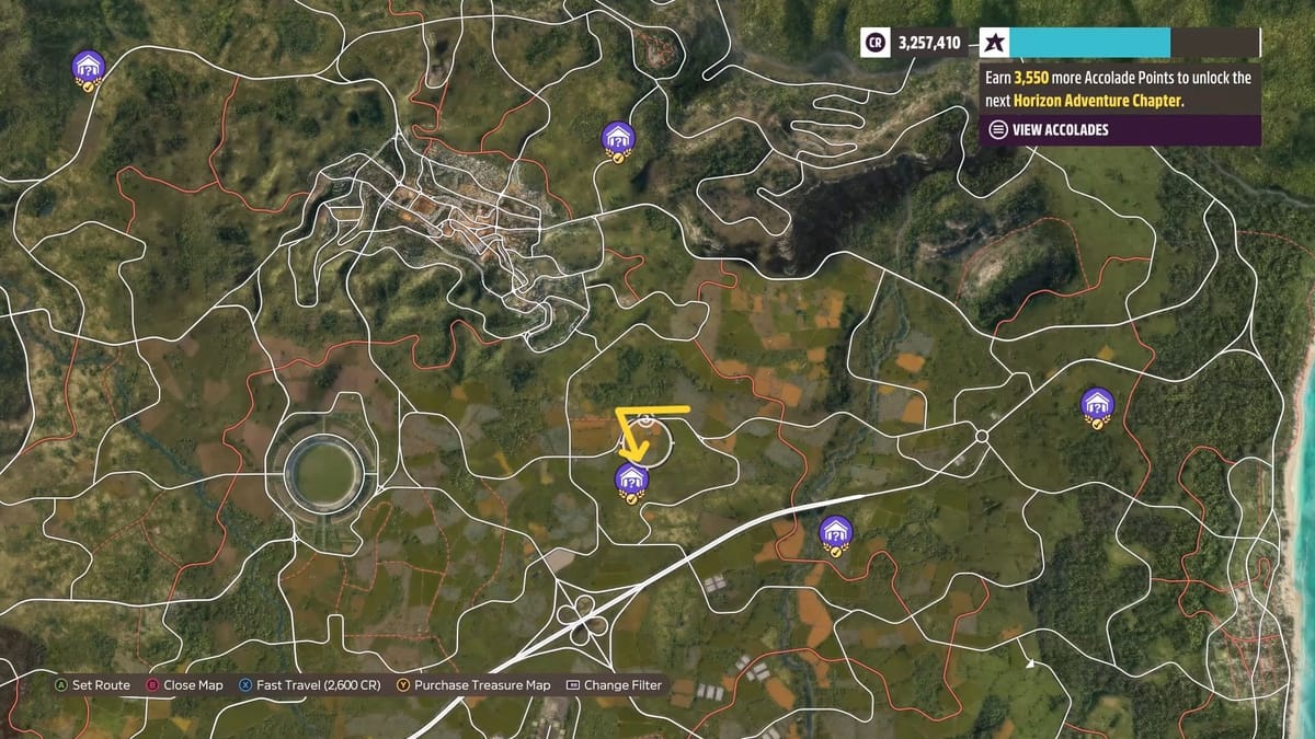 Forza Horizon 5: All Barn Finds locations on map