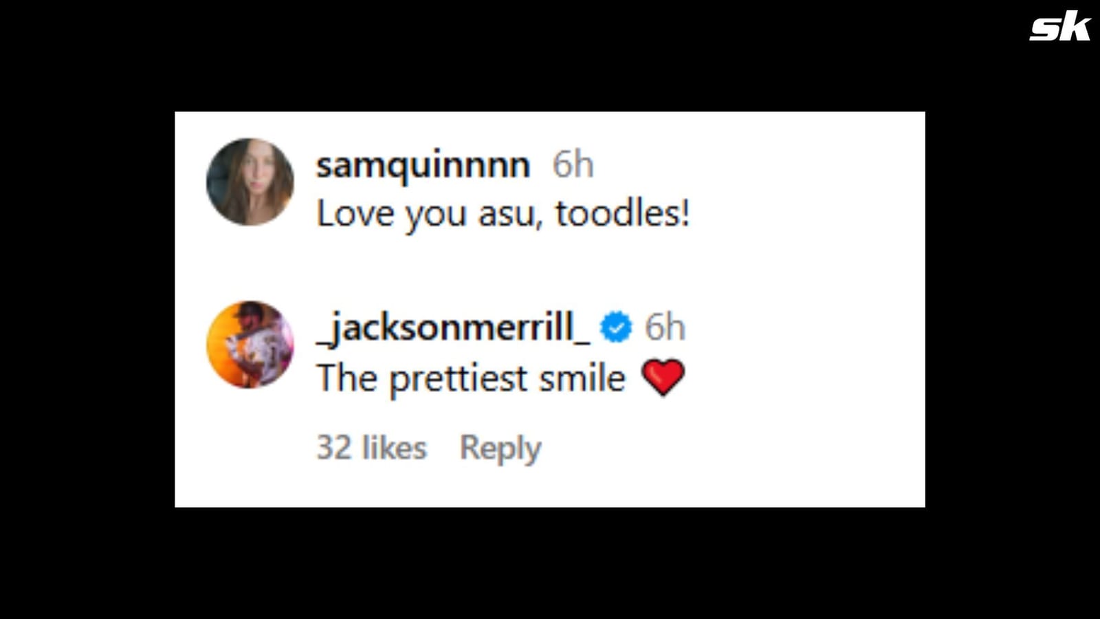 Jackson Merrill's girlfriend Sammie Quinn beams with pride after ...