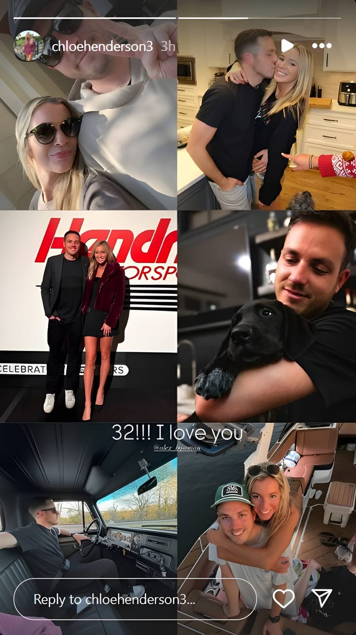 Alex Bowman’s girlfriend shares cute pictures of the couple on HMS star’s birthday