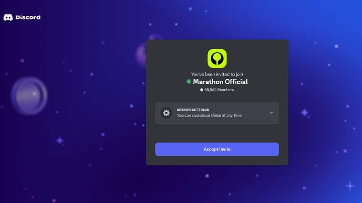 How to join Marathon Discord server