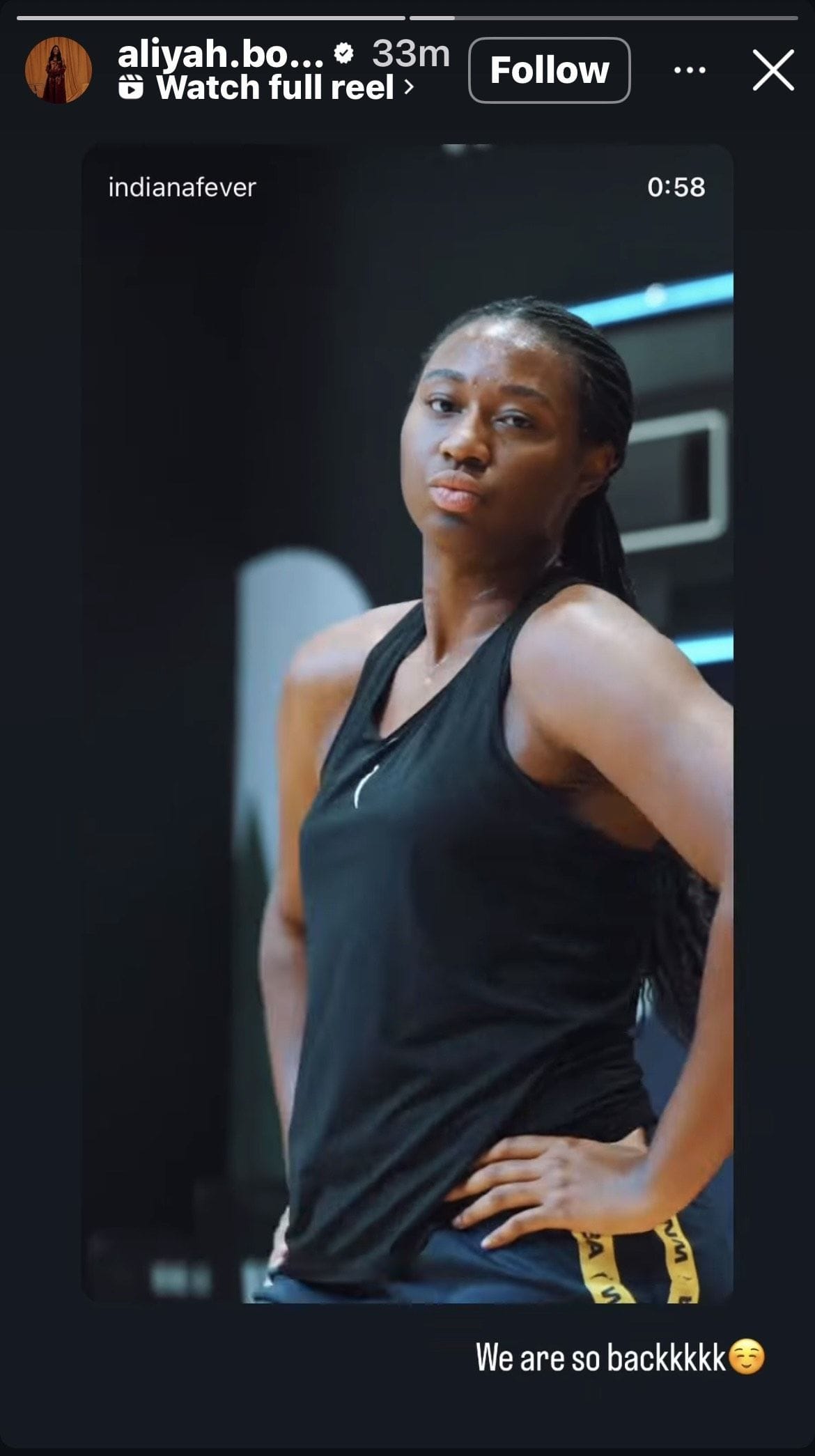 Aliyah Boston sums up her return to Indiana in a 4-word message as she ...