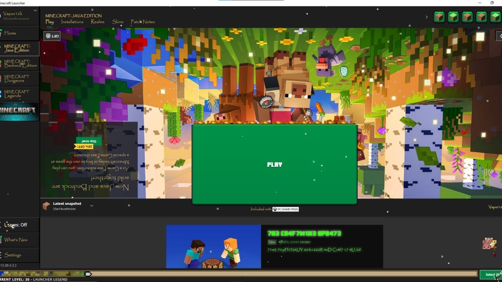 How to level up Minecraft Launcher skills