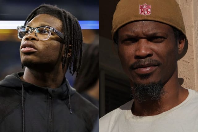 What happened to Travis Hunter's dad? Why was he in jail for?