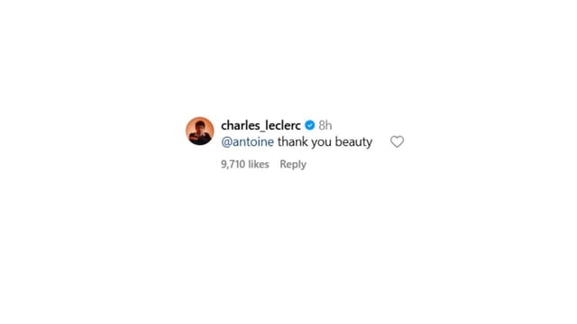 Charles Leclerc drops a 3-word reply to a comment on his latest ...