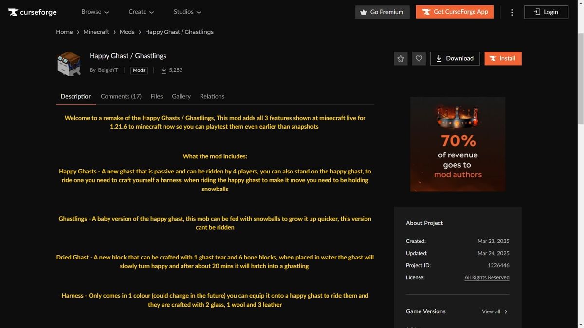 Minecraft mod lets you play happy ghast update ahead of its release