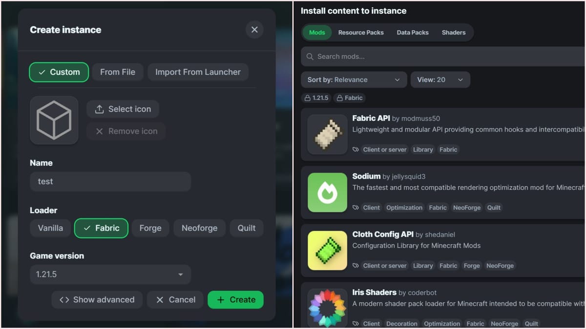 How to get and use the Modrinth App for Minecraft mods