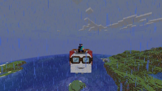 How does happy ghast heal in Minecraft?