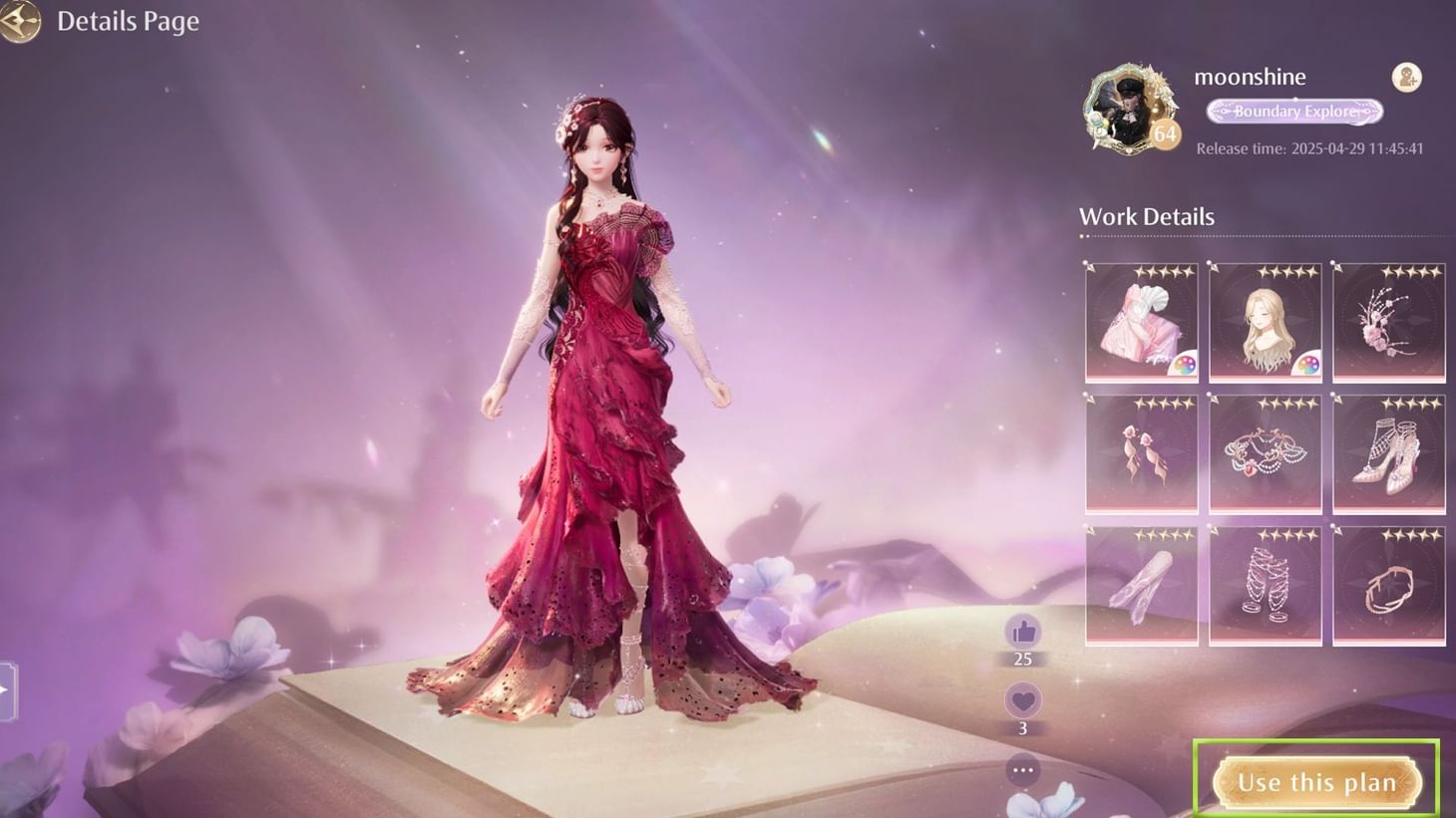 How to use the Color Lookbook in Infinity Nikki