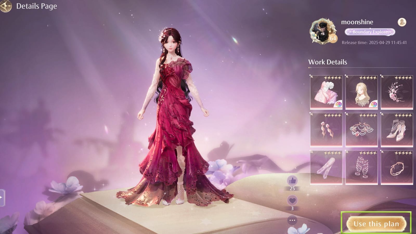 How to use the Color Lookbook in Infinity Nikki