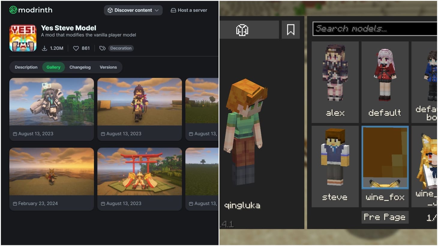 Minecraft Yes Steve Model mod guide: Features and how to download