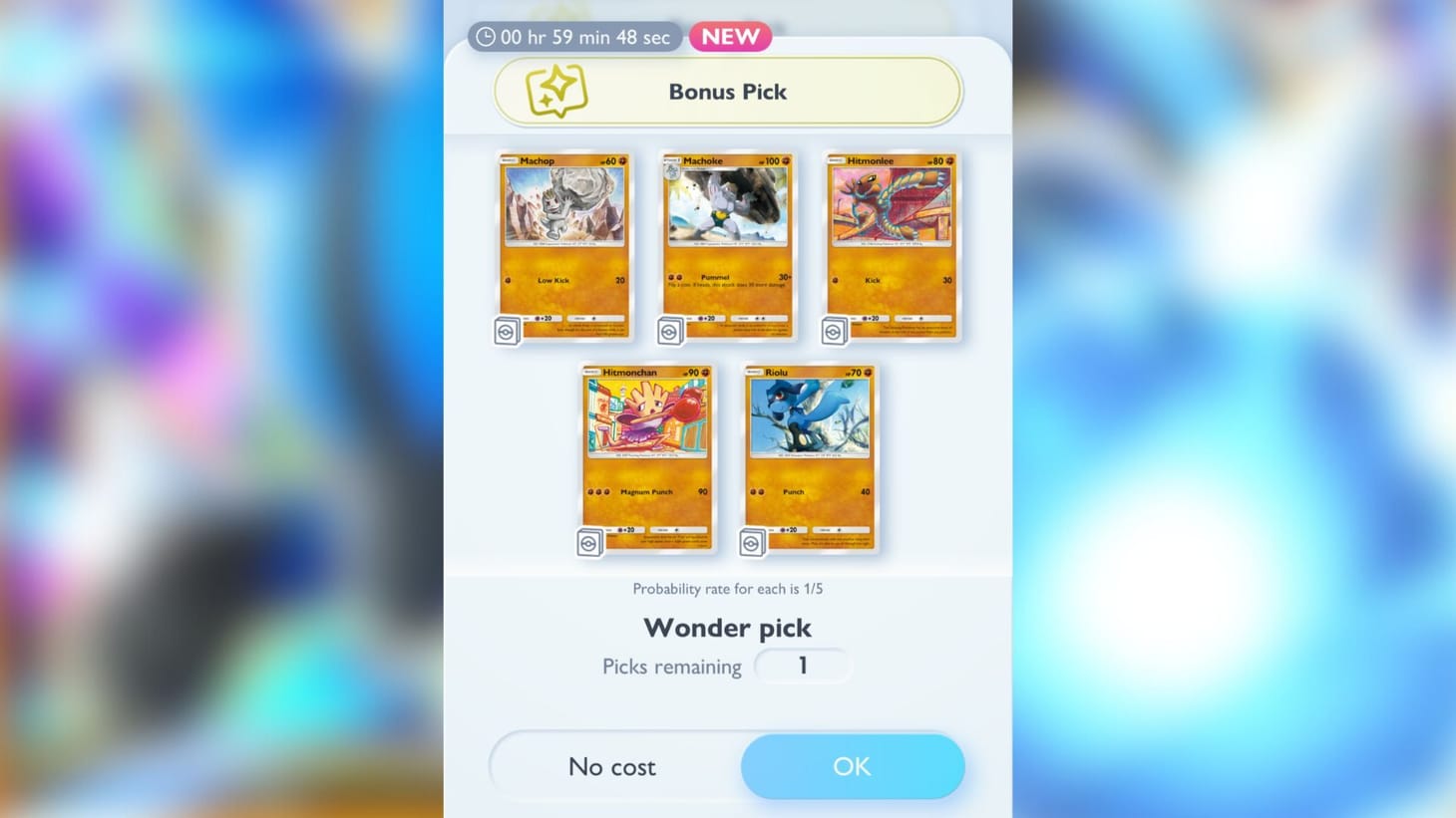 Pokemon TCG Pocket Fighting-Type Mass Outbreak Wonder Pick event: All ...