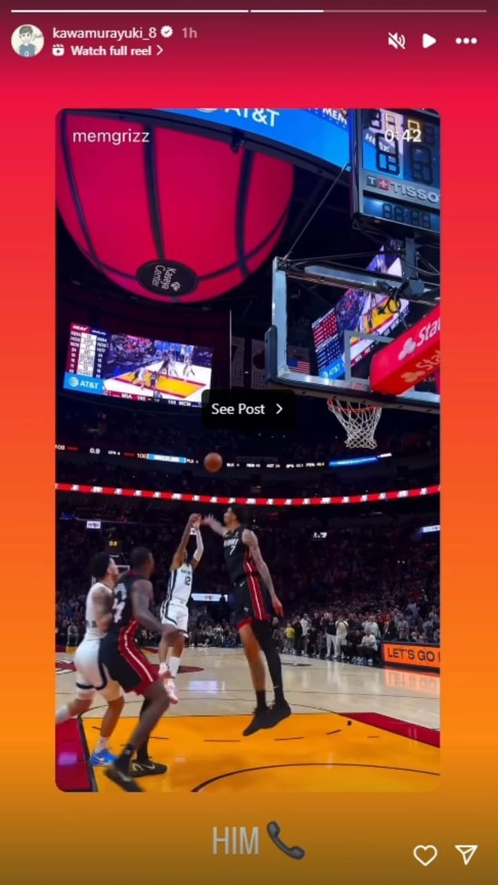 Ja Morant's 5-8 teammate Yuki Kawamura drops one-word reaction as Grizzlies beat Heat behind ...