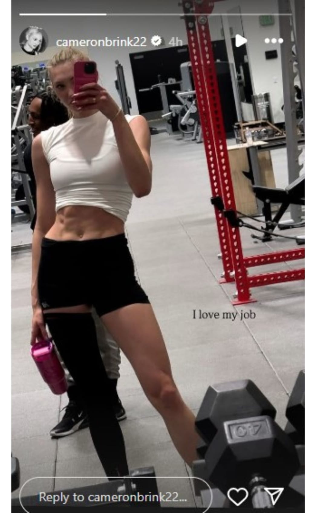 Cameron Brink drops 4-word comment as she sweats it out in offseason