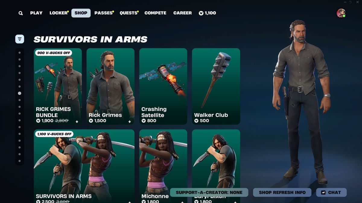 How to get the Rick Grimes skin in Fortnite