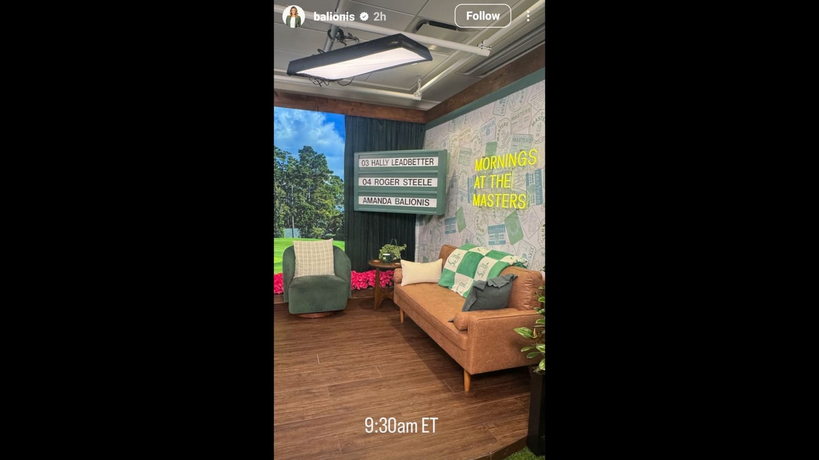 Amanda Balionis ready for the final morning at the Masters 2025