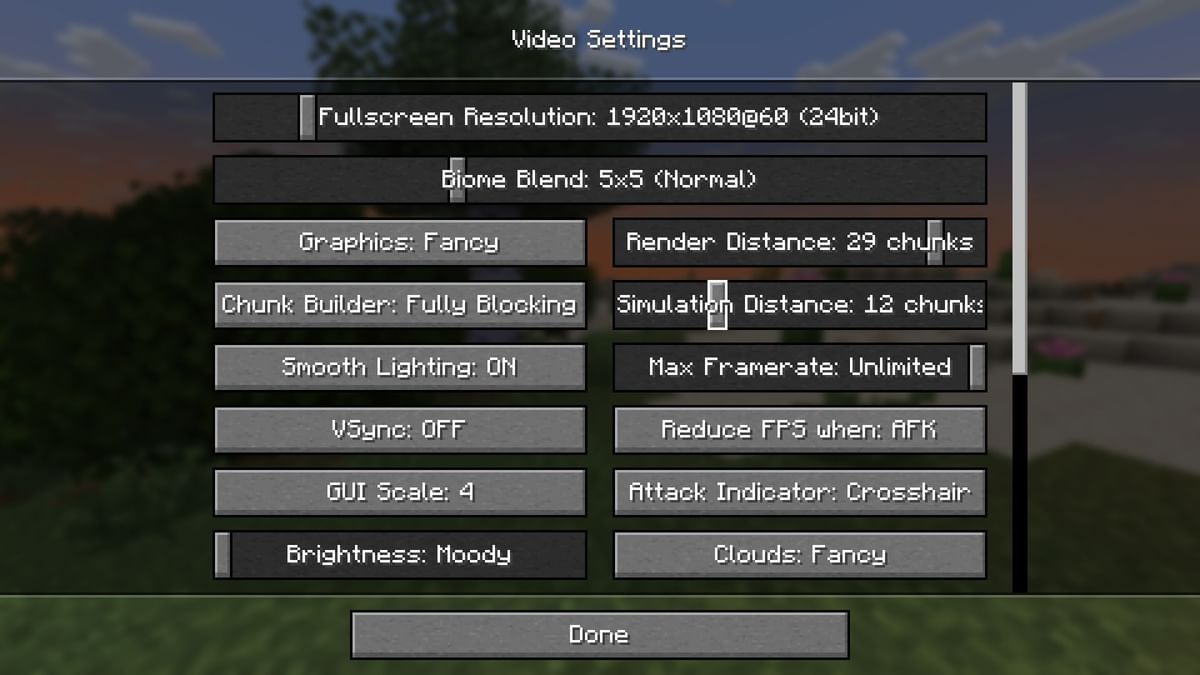 How to change simulation distance in Minecraft