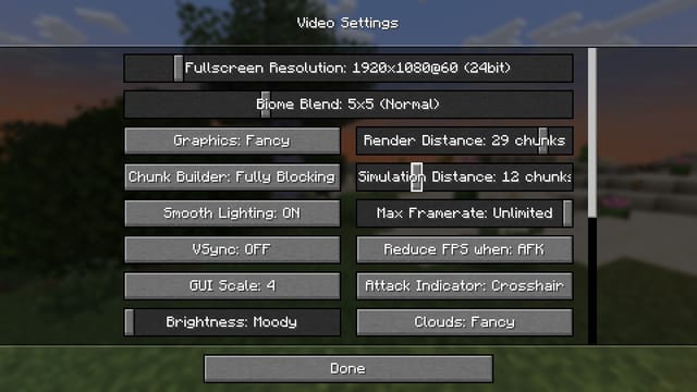 How to change simulation distance in Minecraft
