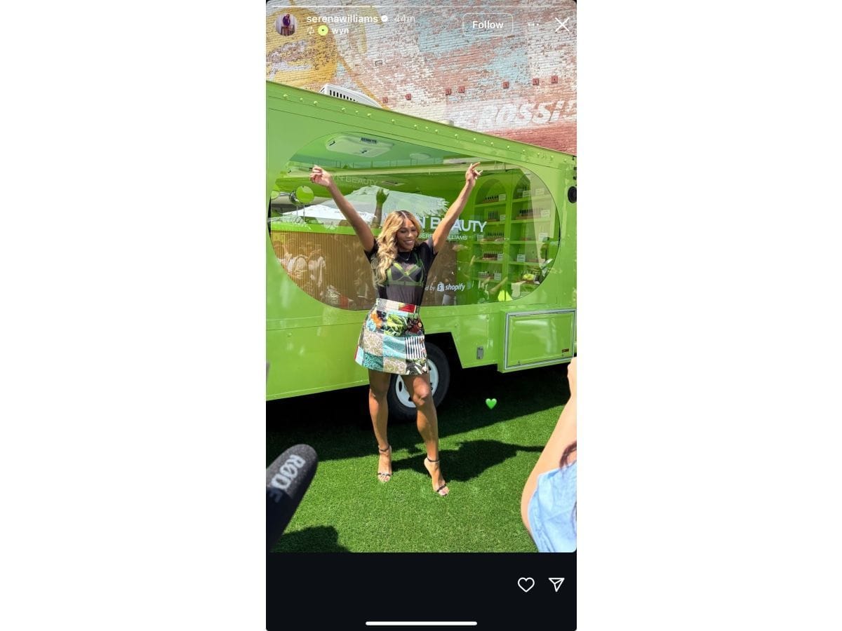 Serena Williams turns heads in stylish, colorful dress while ...