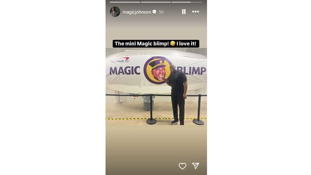 Magic Johnson drops heartfelt reaction to the 'Magic blimp' tribute at ...