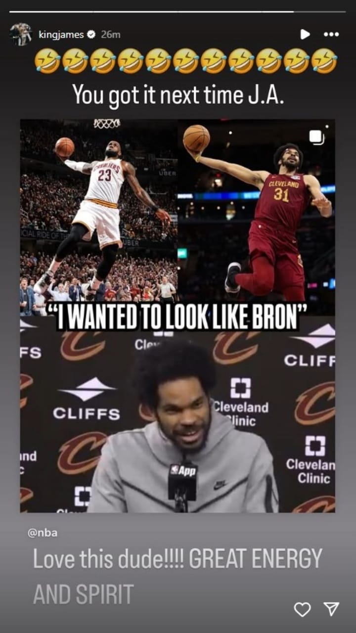 LeBron James sends hilarious message to Cavaliers' 6-9 star center ...