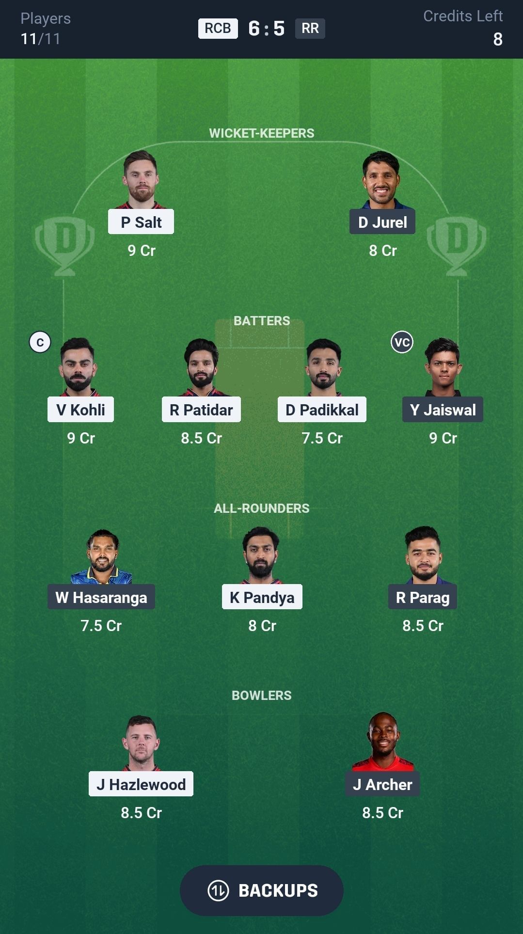 Dream11: RR vs RCB Dream11 Prediction: Fantasy Cricket Tips, Today's Playing 11 and Pitch Report ...