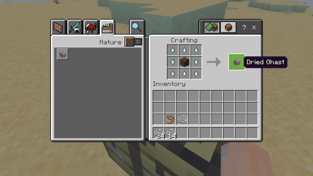 What is dried ghast in Minecraft?