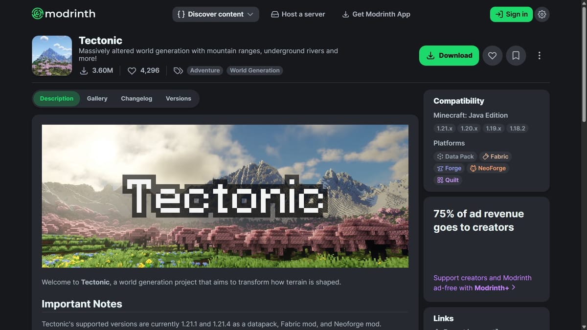 Minecraft Tectonic mod guide: Features and download guide