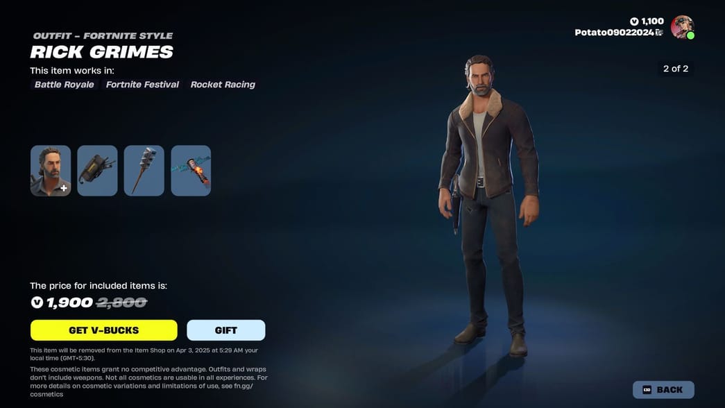 How to get the Rick Grimes skin in Fortnite