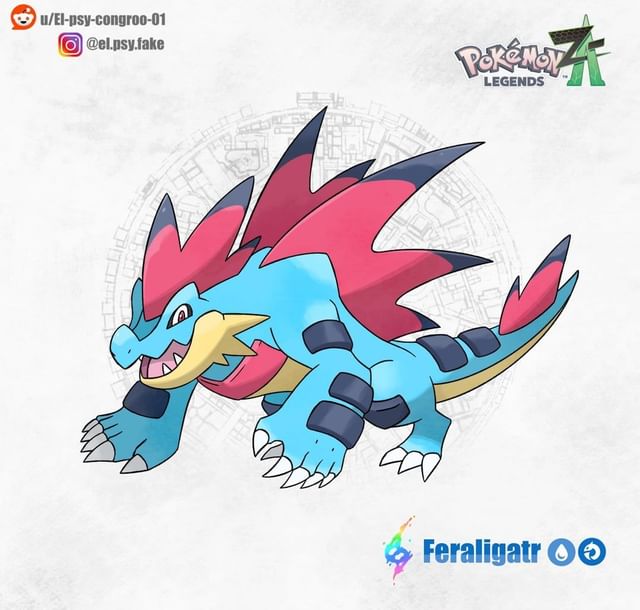 5 best Mega Feraligatr fan concepts for Pokemon Legends Z-A