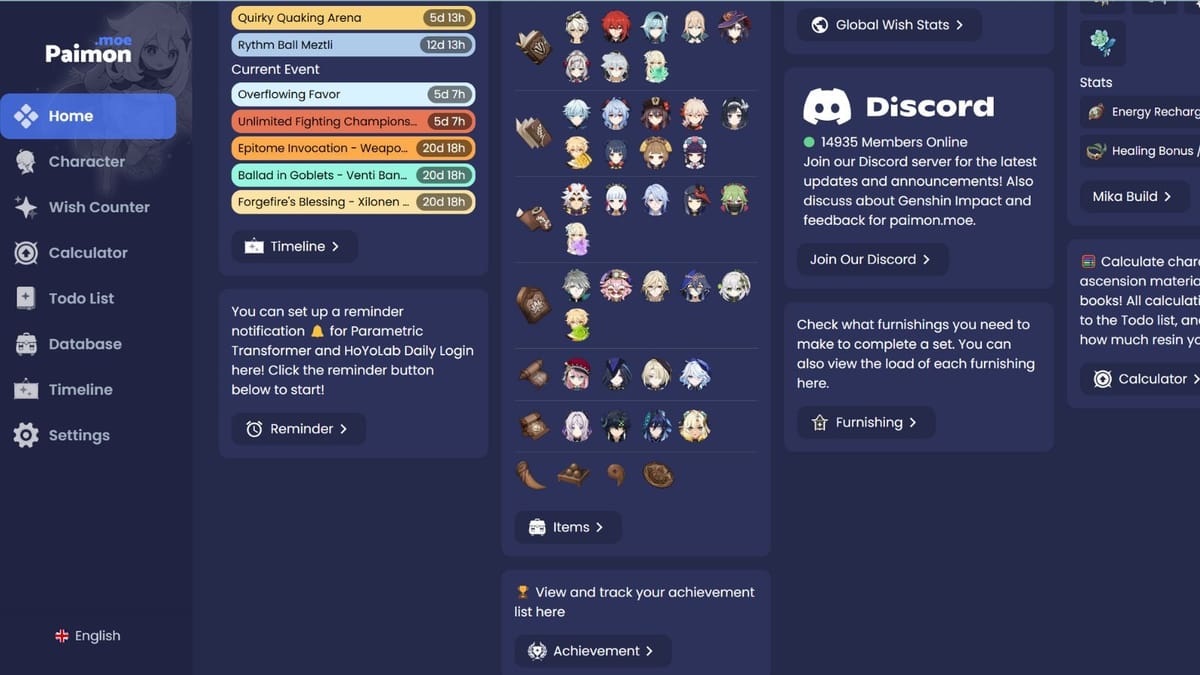 How to use Genshin Impact achievement tracker