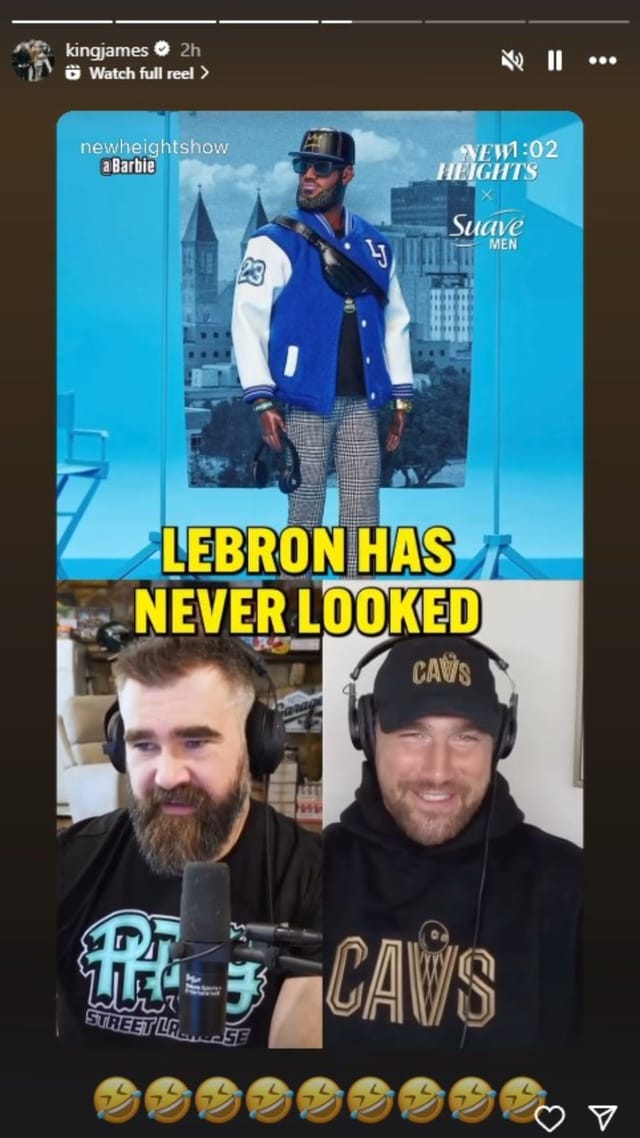 Travis Kelce & Jason Kelce hilariously review LeBron James' Ken doll ...
