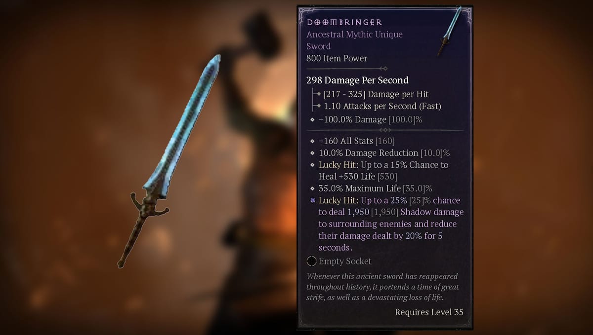 All Diablo 4 Mythic Uniques, ranked