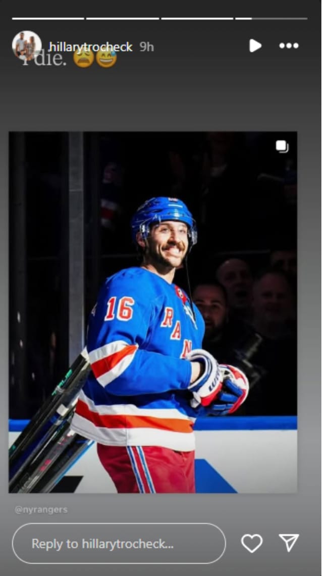 Vincent Trocheck's wife Hillary drops 2-word reaction to Rangers ...