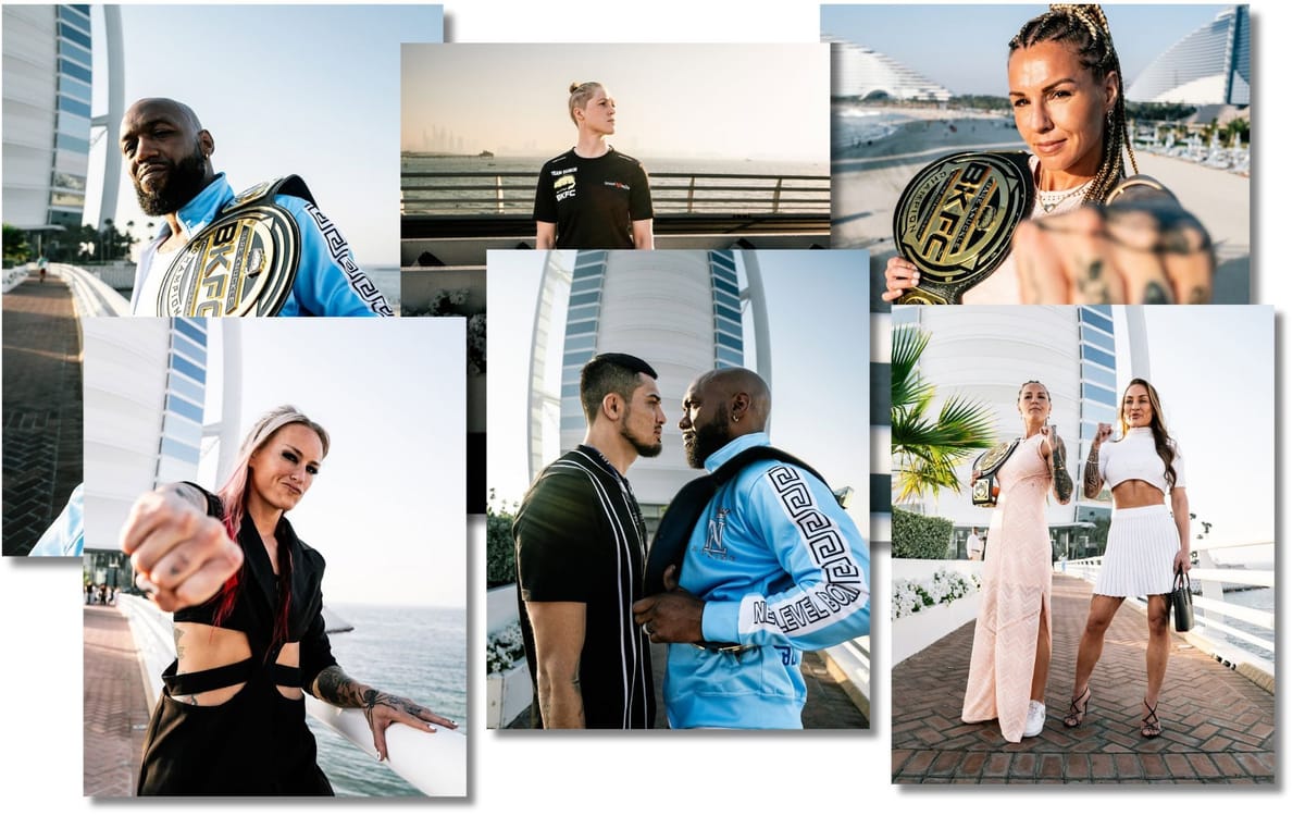 Photos: Conor McGregor drops six-word all-caps reaction to BKFC Dubai face-off photos in front ...