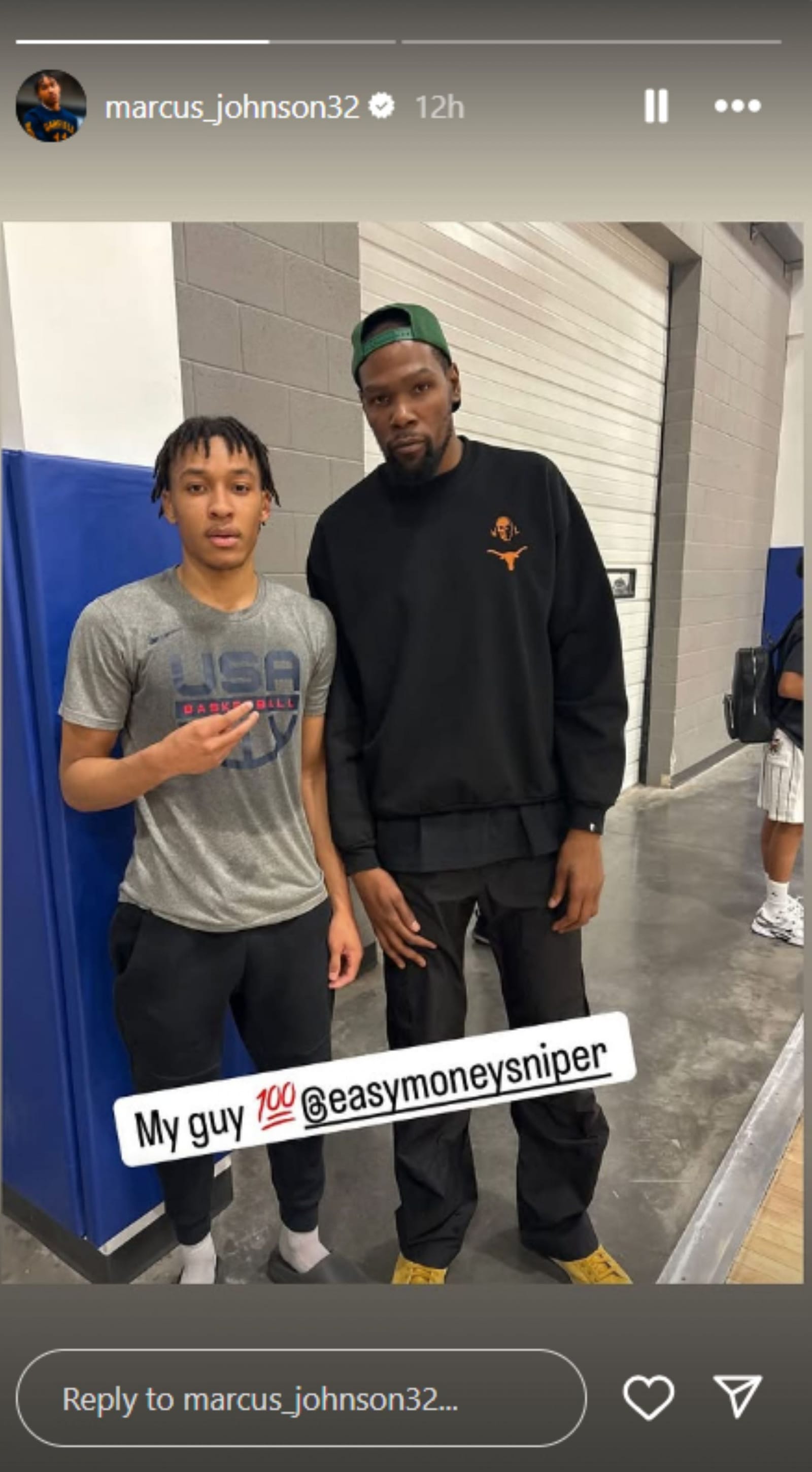 "My Guy": Ohio State commit Marcus Johnson poses with NBA star Kevin ...