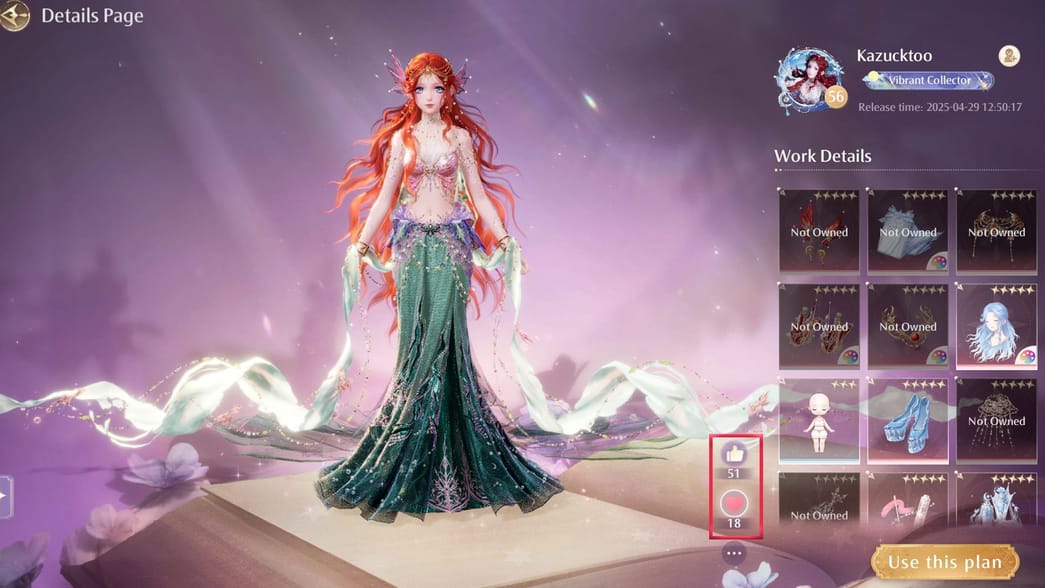 How to use the Color Lookbook in Infinity Nikki