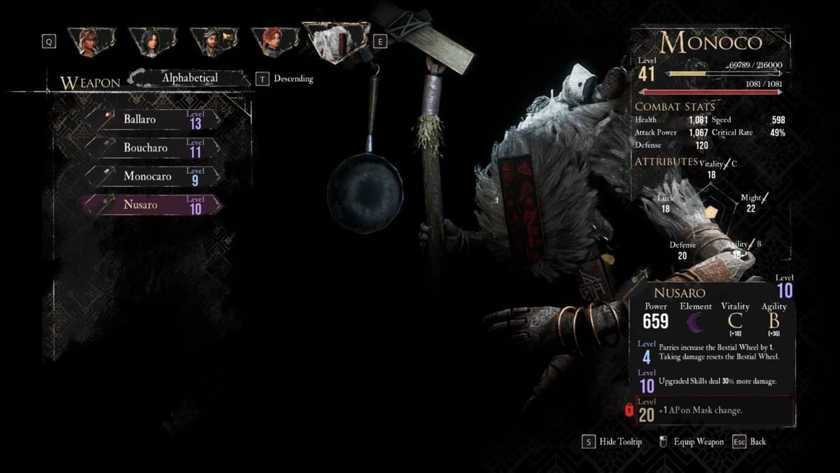 Best Monoco build guide in Clair Obscur: Expedition 33